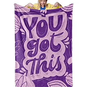 InnoBeta You Got This Blanket, Inspirational Gifts for Women, You Got This Gifts, Gifts for Coworker, Besties, Aunt, Friends, Sympathy Gifts for Women, Soft Throw Blanket 50"x65"