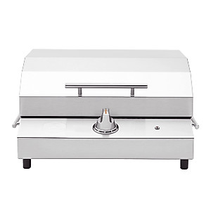 Kenyon G2 Portable Tabletop Electric Grill, 1440W Single Burner, Stainless Steel Body, Cast Aluminum Grate, UL Approved Grill For Indoor And Outdoor Use, Removable Lid, Dishwasher Safe, 120Volts