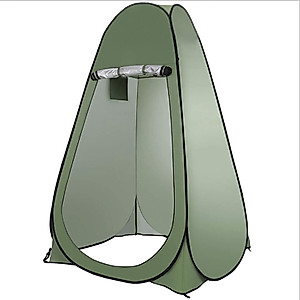 Timilge Portable pop-up privacy tent suitable for outdoor shower, dressing room, sunshade and camping toilet (Green)