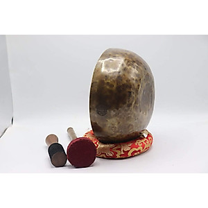 Singing Bowl Nepal-8 inch Full Moon Singing Bowl - Tibetan Spiritual Himalayan Healing Singing Bowls - Meditation, Therapy, Chakra Healing - Made in Nepal