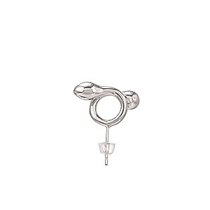 Anti-lost INS style snake earrings 925 silver hypoallergenic wireless earphone holder, suitable for Airpods 1/2/3 (Silver)
