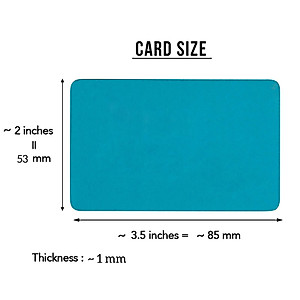 Personalized Text Engraving Wallet Insert Card (Turquoise Blue)
