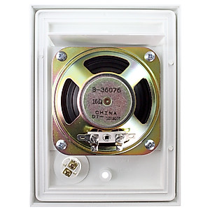 Broan Nutone IS-67WH Wall-Mounted Intercom Speaker with Lighted Pushbutton, White