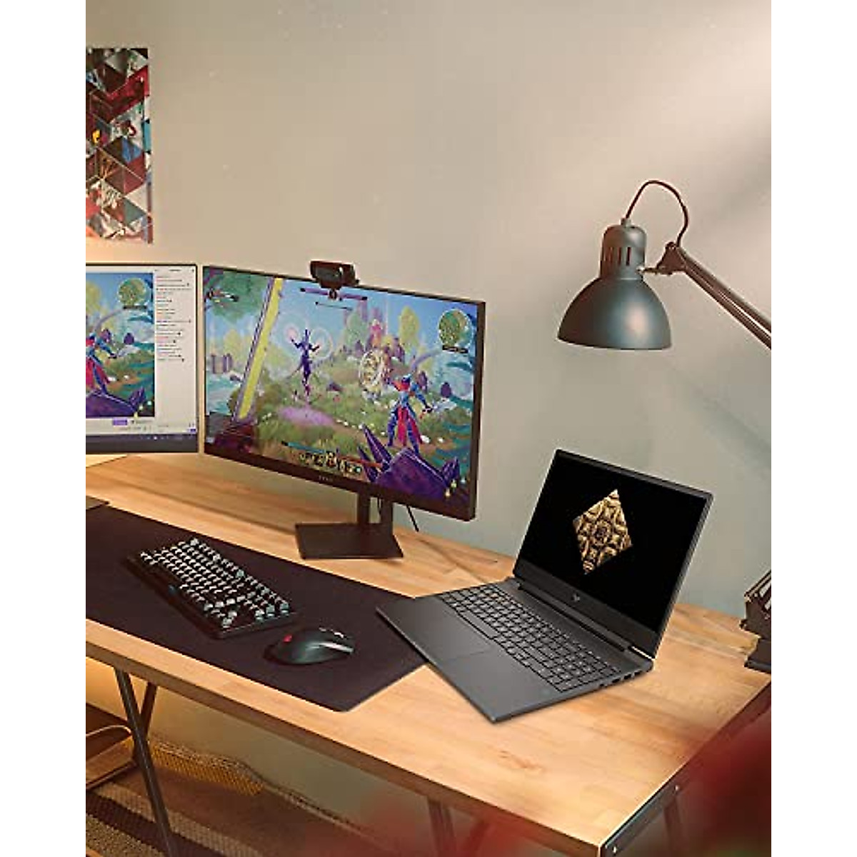 HP Victus Gaming Laptop 2022 Newest, 15.6 inch FHD Display, AMD Ryzen 7 5800H(Beat i7-11800H) 8 Core, NVIDIA GeForce RTX 3050 Ti, 16GB RAM, 1TB SSD, WiFi, Windows 11 Home, Bundle with JAWFOAL