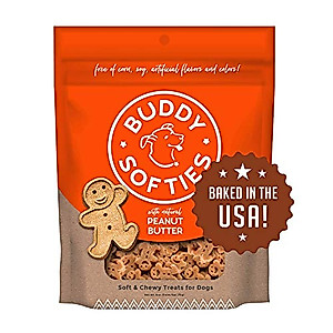 Buddy Biscuits, Soft & Chewy Treats for Small & Large Dog, Made in USA Peanut Butter Flavor - 6 oz, 4 Pack