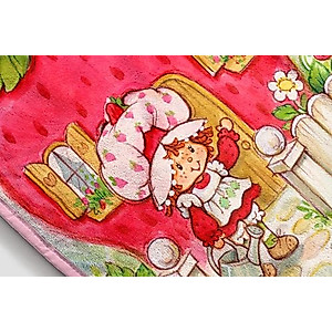 Strawberry Shortcake Berry Playhouse Plush Travel Throw Blanket - Measures 40 x 50 Inches - Kids Super Soft Lightweight Bedding