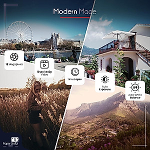 Paper Shoot Camera - 18MP Compact Digital Papershoot Camera Gift for Kid with Four Filters, 10 Sec Video & Timelapse - Includes: 32GB SD Card, 2 Batteries & Camera Case - Zen Matsuba