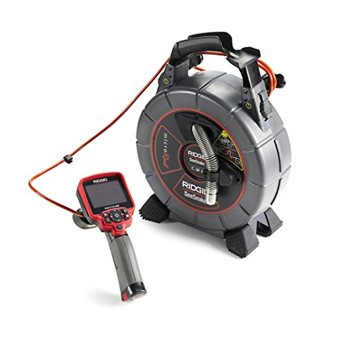 RIDGID 40798 SeeSnake MicroReel Video Inspection System with CA-350 Plumbing Snake Camera Monitor & 19238 NaviTrack Scout Locator, Underground Pipe Locator and Underground Cable Location Device Small
