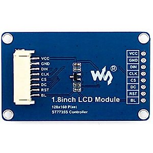 waveshare 1.8inch LCD Display Module 128x160 Pixels Embedded Controller Communicating via SPI Interface. RGB, 65K Display Color with Examples for Raspberry Pi/Jetson Nano/Arduino