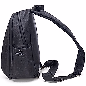 Alpine Swiss Sling Bag Crossbody Backpack Chest Pack Casual Day Bag Shoulder Bag Black