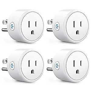 Aoycocr Smart Plugs That Work with Alexa Echo Google Home for Voice Control, Smart Home Mini WiFi Outlet with Timer Remote Control Function, No Hub Required, ETL FCC Listed 4 Pack, 2.4GHz Network