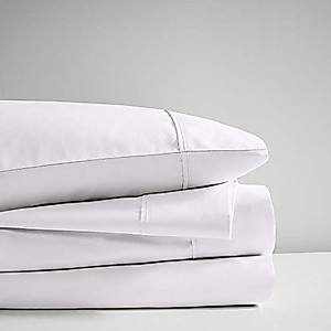 Beautyrest BR 600 TC Cooling Cotton Blend Solid Sheet 16 Inch Deep Pocket Hypoallergenic, All Season, Soft Bedding-Set, Matching Pillow Case, King, White 4 Piece,BR20-0988