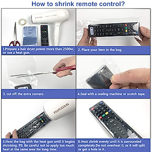 Morepack Remote Control Shrink Wrap Bags,2.7x8 Inches 100Pcs Remote Control Cover Protector,Dustproof and Waterproof