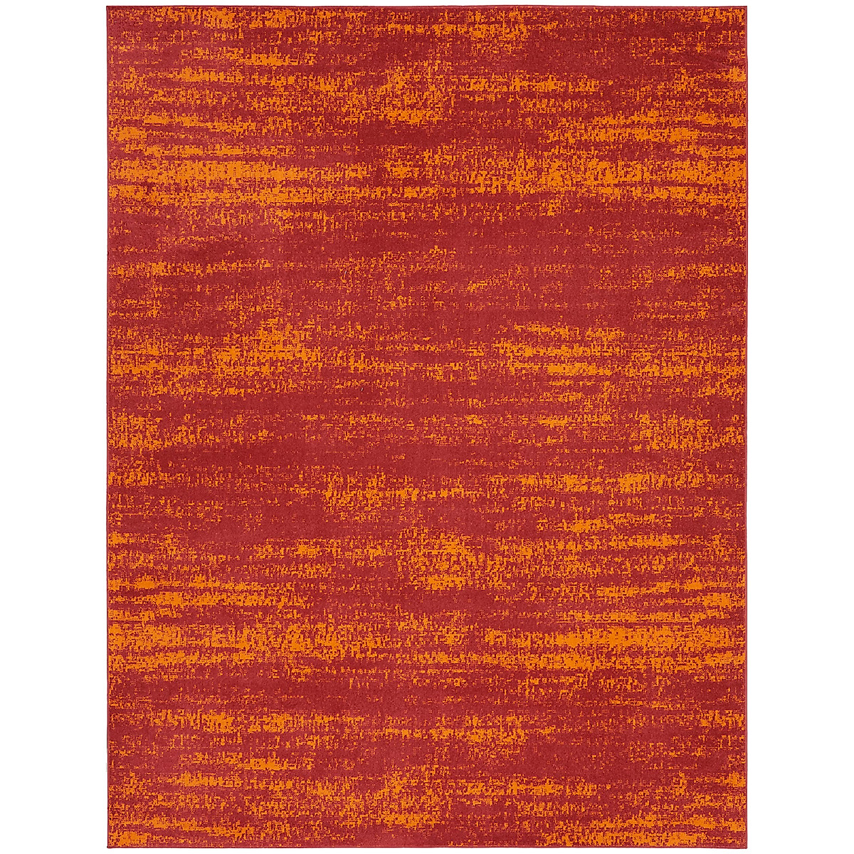 Nourison Essentials Indoor/Outdoor Solid Abstract Red 9' x 12' Area Rug, Easy Cleaning, Non Shedding, Bed Room, Living Room, Dining Room, Backyard, Deck, Patio (9x12)