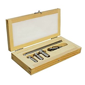 1 Pack 9 Pc HSS Keyway Broach Set Standard Cutting Bushings Shim Harden with Wooden Box