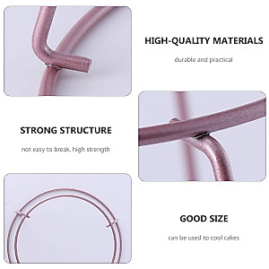 Hemoton Bread Cooling Rack Cooling Rack Round Mega Cooling Rack Roasting Rack Baking Cooling Rack Cake Mold Rack Pastry Rack Rose Gold Cake Stand Cake Holder Large Stainless Steel Chiffon