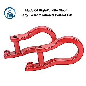 ONER Tow Hooks Compatible with 2019 2020 2021 & Newer Chevy Silverado 1500, Replaces # 84280202(RED)