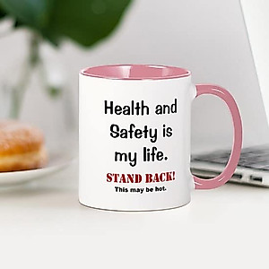 CafePress Health And Safety Officer Funny Warning Mug Ceramic Coffee Mug, Tea Cup 11 oz