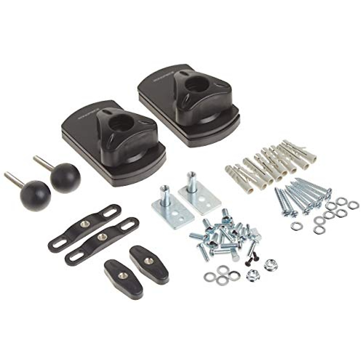 Monoprice Low Profile 22 lb. Capacity Speaker Wall Mount Brackets (Pair) Black