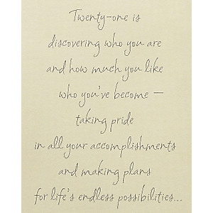 American Greetings 21st Birthday Card (Being Young)