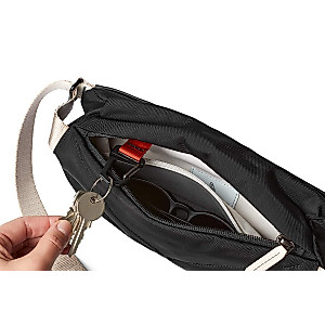 Bellroy Sling Mini Bag - Premium (Leather Crossbody Bag For Women, Men, 4L) - Black Sand