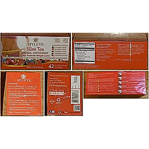 Hyleys Slim Tea 42 Ct Assorted - Weight Loss Herbal Supplement Cleanse and Detox - 42 Tea Bags (1 Pack)