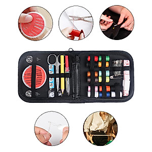 JANREAY Sewing Kit with 94 Sewing Accessories, Sewing Kit Travel Sewing Accessories for Beginners, Yarn Rolls, Sewing Needles, Yarn, Thimble, Tape Measure etc