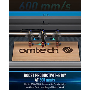 OMTech 90W CO2 Laser Engraver with LightBurn, 24x35 Inch Laser Engraving Cutting Machine with Autofocus Ruida Control Panel 4 Way Pass Air Assist, Commercial Laser Cutter for Wood Glass Acrylic More