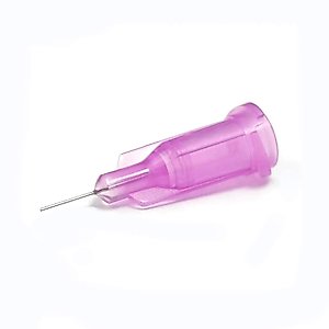 SANANTS 30 Gauge 0.25 Inch Industrial Microtrace Blunt Tip Dispensing Needle with Luer Lock,Precision acidified Stainless Steel,Match Low Viscosity Liquids,Lavender 20 PCS