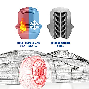 Lichamp 20pcs OEM Lug Nuts 12x1.5 Chrome Original Factory Cone Seat Style M12x1.5 Lugnuts Compatible with Ford Fusion Escape Focus Lincoln MKC MKZ Wheel Tire Accessories