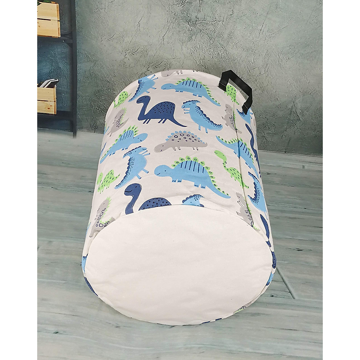 MAIZMZ Kids Hamper Storage Basket Nursery Bins Baby Gift Toy Organizer Box Laundry Basket Large Canvas Collapsible Chest for Home/Dorm/Kitchen/Pet/Closet/Shelf/Room Decor(Dinosaur)