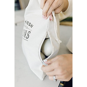 Resilient Roots Potato Storage for Pantry I Potato and Onion Storage Bags with Side Zipper I Set of 2 - 16” x 12” - Cotton Farmhouse Kitchen Onion Bag with Blackout Liner