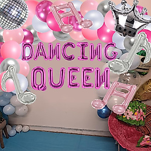 Dancing Queen Party Decorations, You are the Dancing Queen Decoration with Dancing Queen Banner, Disco Crown Balloons for Mamma Mia Party Decorations Birthday Bridal Shower Wedding Party