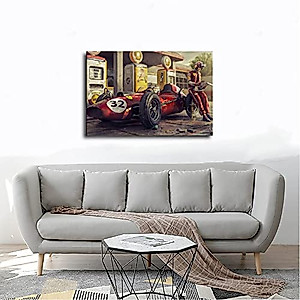 ERWYN Ferrari poster Formula 1 Racing Potser Vintage Posters 2023 Ferrri Car Canvas Prints Painting Unframe-style 12x18inch(30x45cm)