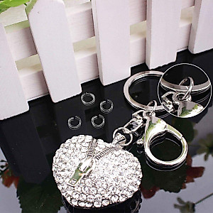 600 Pcs Silver Plated Jump Rings Split Rings Circle Clasp Connecting Rings Jewelry Necklace Bracelet Pendant Choker Charm Loops DIY Craft Earring Making Supplies (6 mm)