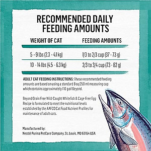 Purina Beyond Grain Free, Natural Dry Cat Food, Simply Grain Free Wild Caught Whitefish & Cage Free Egg Recipe - 5 lb. Bag
