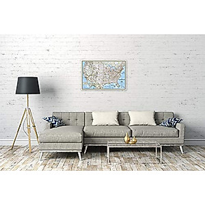 National Geographic United States Wall Map - Classic - Laminated (Poster Size: 36 x 24 in) (National Geographic Reference Map)