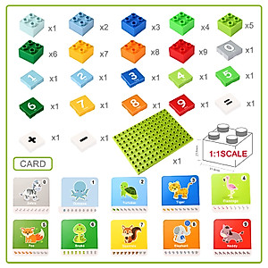 Early Math Activity Set Numberblocks Learning & Education Toys for Toddlers, Sorting & Stacking Toys Preschool Building Blocks Set with Counting Blocks, Number Cards & Base