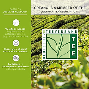 Creano Blooming Tea Gift Set with Glass Teapot 17oz (500ml) - Green Tea Fruity Flavoured Tea Flowers in 6 Varieties - Flowering Tea Gift for Easter