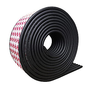 Makibi Edge Protector for Baby | Edge Guard Baby Proofing | Edge Bumpers for Furniture, Table, Desk | 3M Pre-Taped | 16.4ft/5m (Black)
