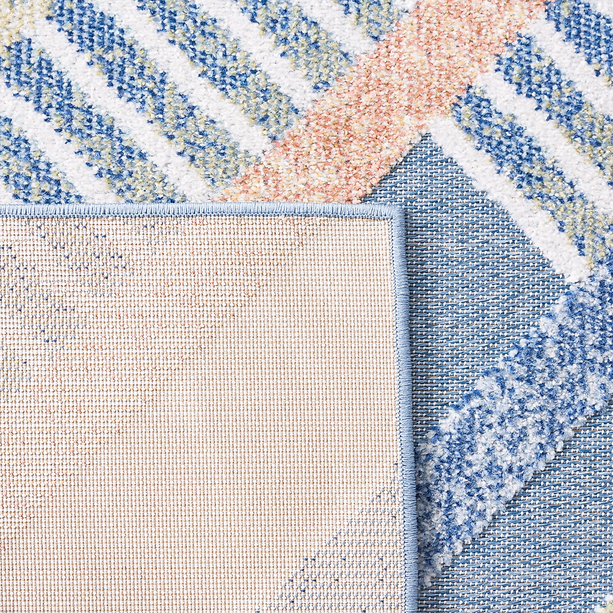 SAFAVIEH Sarasota Collection Accent Rug - 4'5" x 6'5", Blue & Light Green, Mid-Century Modern Design, Non-Shedding & Easy Care, Indoor/Outdoor & Washable-Ideal for Patio, Backyard, Mudroom (SAR102J)