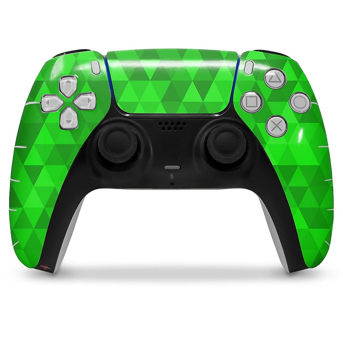 WraptorSkinz Skin Wrap compatible with Sony PS5 DualSense Controller Triangle Mosaic Green (CONTROLLER NOT INCLUDED)