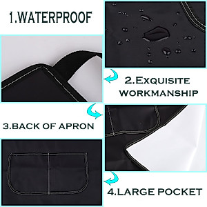 LEVLO Funny Chicken Kitchen Apron Chicken The Pet That Poops Breakfast Kitchen Apron Breakfast Apron For Men Women(Chicken Breakfast)