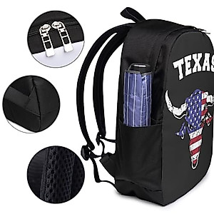 VNCXCNCN I Love TEXAS Laptop Backpack Classic Backpack Music Elements Travel Backpack Sports Backpack With USB port
