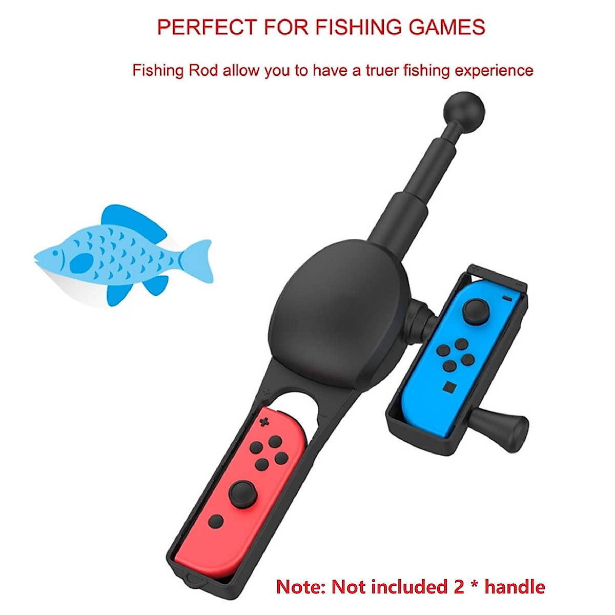 Rotary Fishing Rod Fishing Game Accessories Game Handle Grip Cover for NS Switch for Joy-Con Console Controller