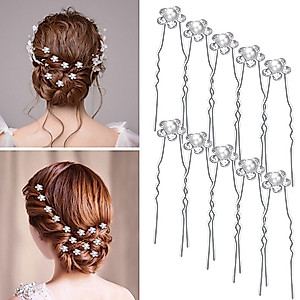 REVEW 23pcs Bridal Hair Comb Accessories Wedding Hair Accessories For Brides Bridal Hair Pins Crystal Pearls Flower Headpiece Hair Pins Decorative