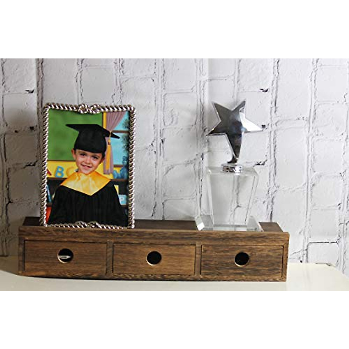 KAO Duru Floating Shelf with Drawer Paulownia Wood for Storage and Display Nightstand for Bedside, Office, Bedroom, Living Room and Bathroom (1)