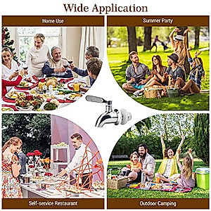 Omoojee Stainless Steel Spigot for Beverage Dispenser, 1 Water Dispenser Replacement Part, Outdoor Water Faucet for Sun Tea Jar, Party, Camping