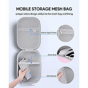 Aubika Pink Carrying Case for Meta Quest 3S/Quest 3/Oculus Quest 2/Pico 4/Quest Pro/Vision Pro, Compatible with Elite/Battery Headset Strap Accessories, Hard Travel Case