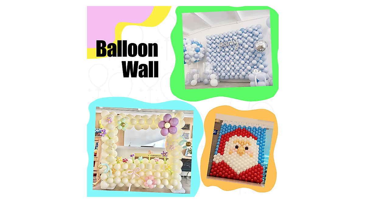 100 Pcs White Linking Balloons for Party Decor